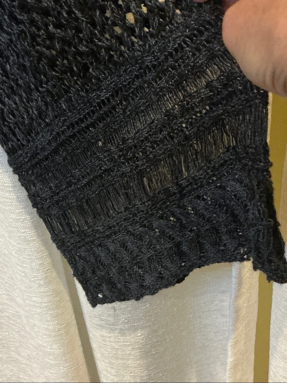 Free People | Sweaters | Free People Black Open Crochet Knit Top | Poshmark